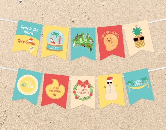 Aussie Christmas Banner Australian Christmas Summer | Etsy