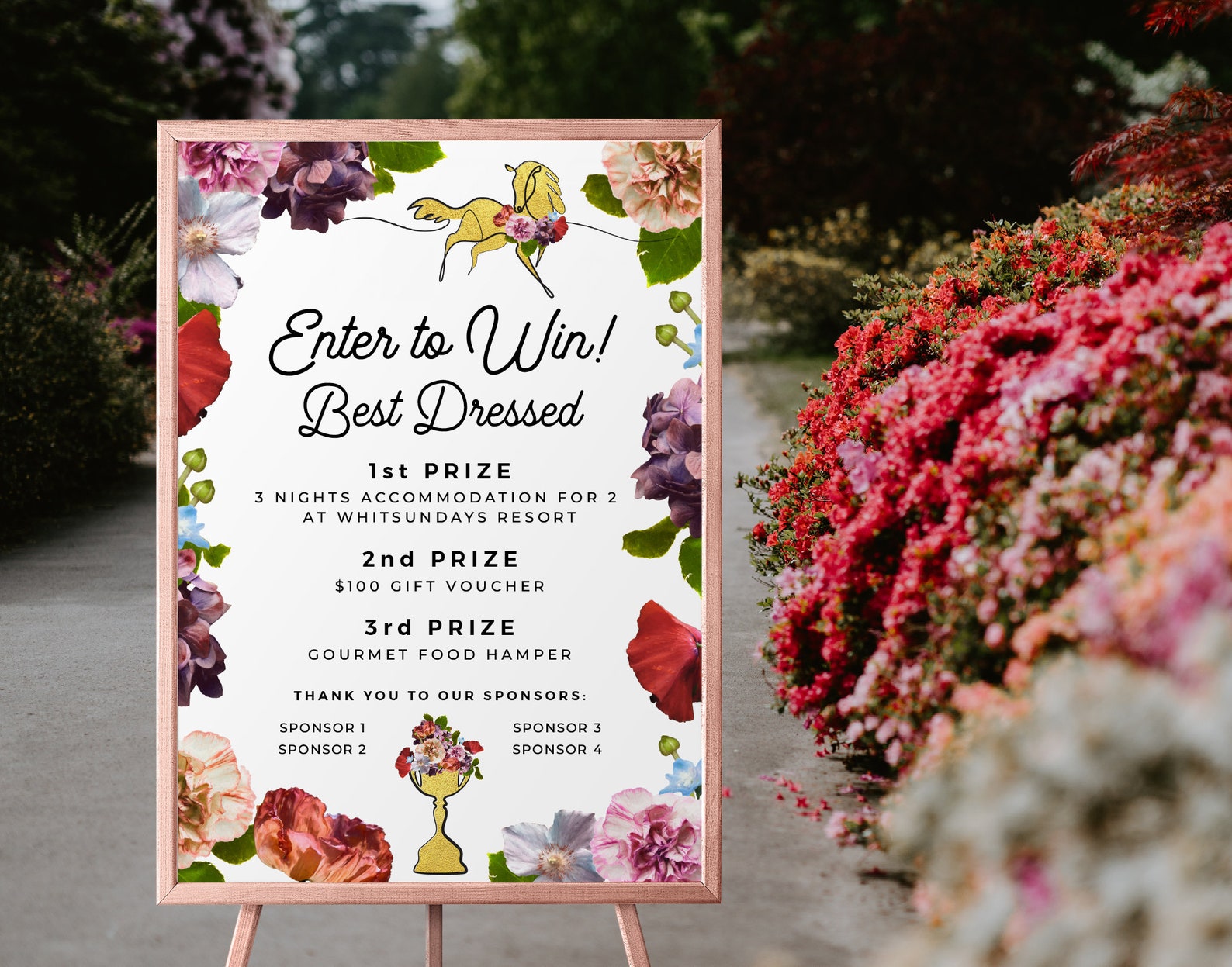 Melbourne Cup Poster Template, Best Dressed, Prizes, Melbourne Cup ...