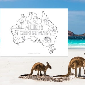 Aussie Christmas Colouring Activity, Australian Christmas Kids Activity ...