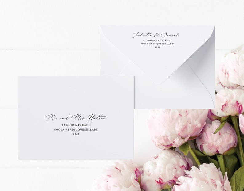 Envelope Template Wedding Envelope Return Address - Etsy Australia