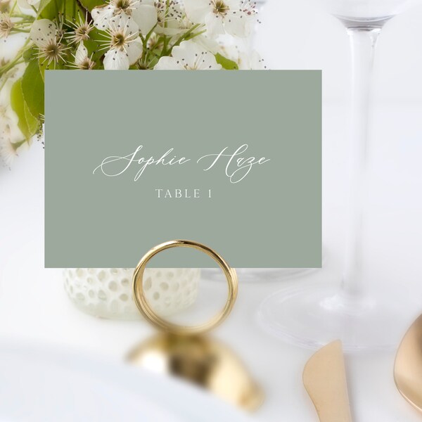 Sage Green Wedding Name Plates - Etsy