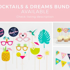 Tropical Party Props, Summer Party Props, Tropical Photo Booth Props ...