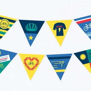 Cycling Banner, Cycling Birthday Decorations, Bicycle Banner, Mamil ...