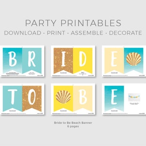 Bride to Be Banner, Beach Bridal Shower Banner, Beach Bachelorette ...