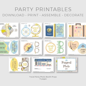 Travel Party Decorations, Travel Photo Booth Props, Atlas, Birthday ...