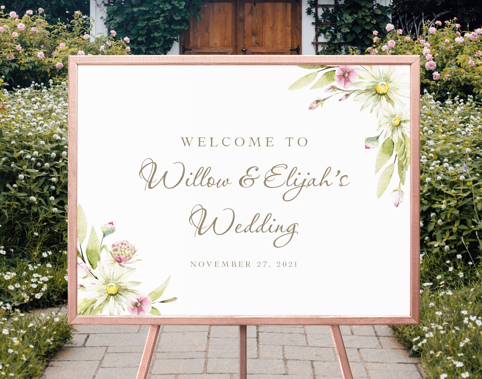Cottagecore Welcome Sign Template Cottagecore Wedding Daisy - Etsy ...