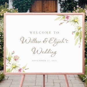 Cottagecore Welcome Sign Template Cottagecore Wedding Daisy - Etsy ...