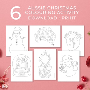 Aussie Christmas Colouring Activity, Australian Christmas Kids Activity ...