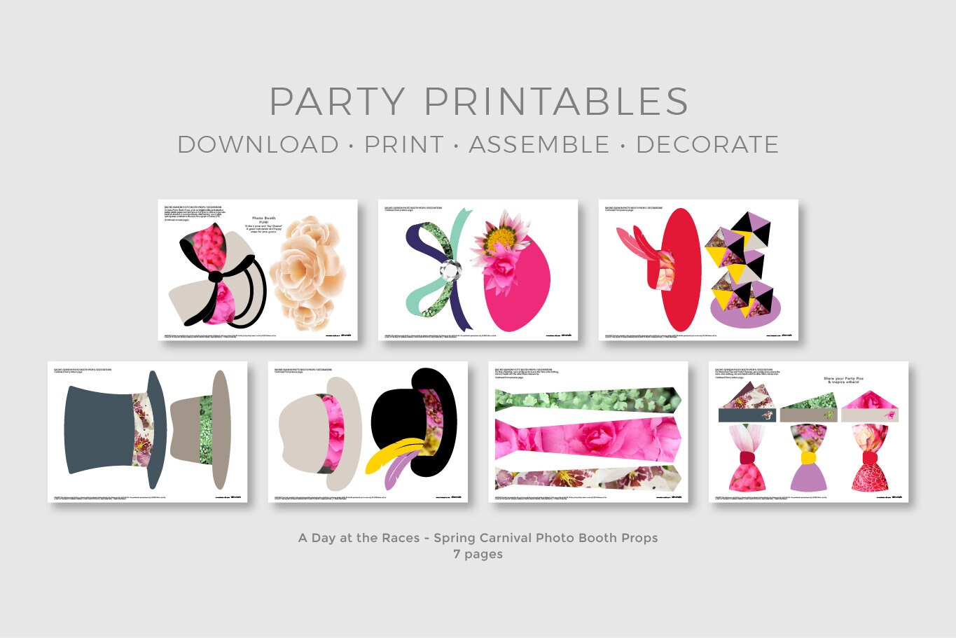 Melbourne Cup Props, Derby Photo Booth Props, Derby Decorations, Derby ...