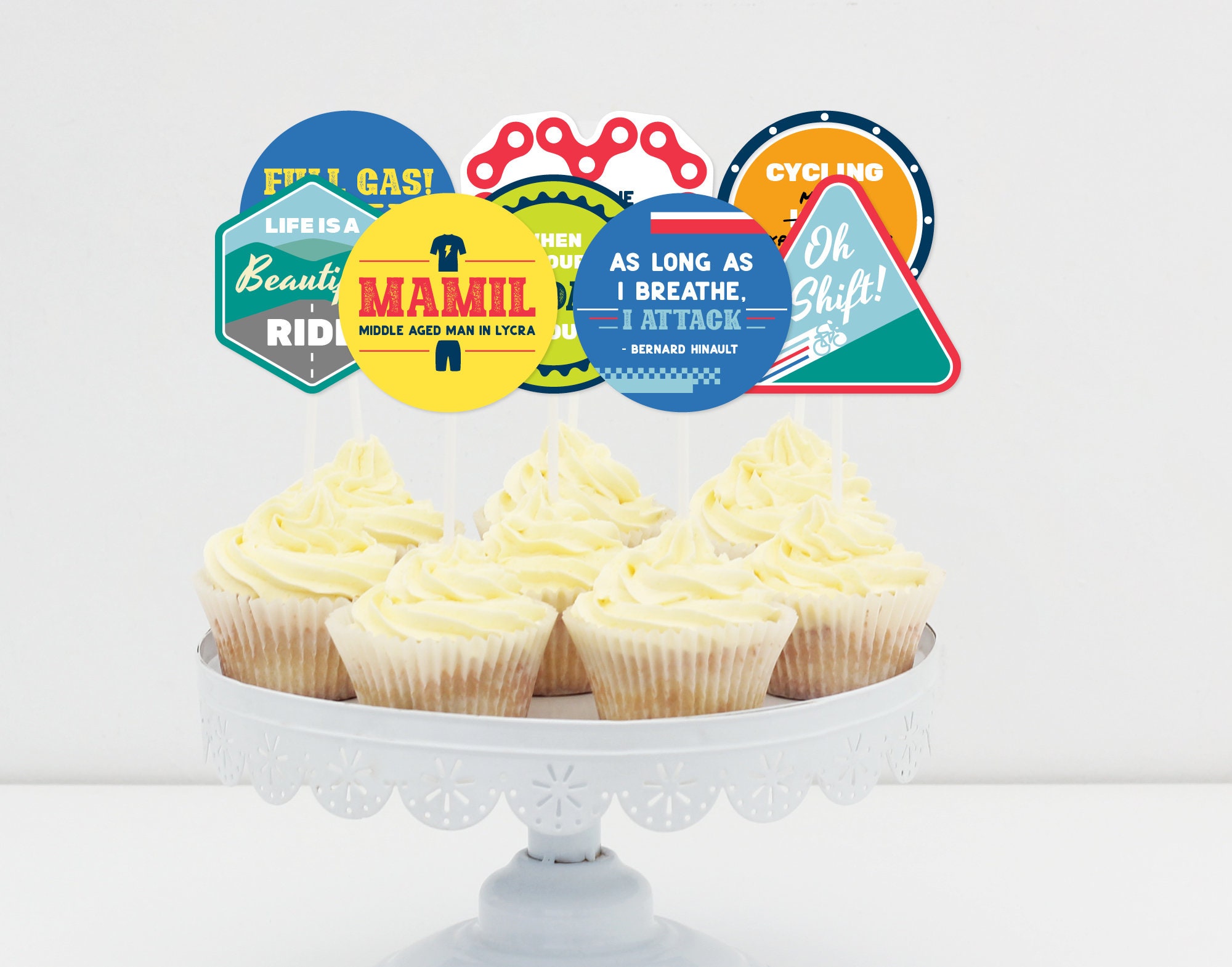 Cycling Birthday Decorations Mamil Cycling Props Cycling | Etsy