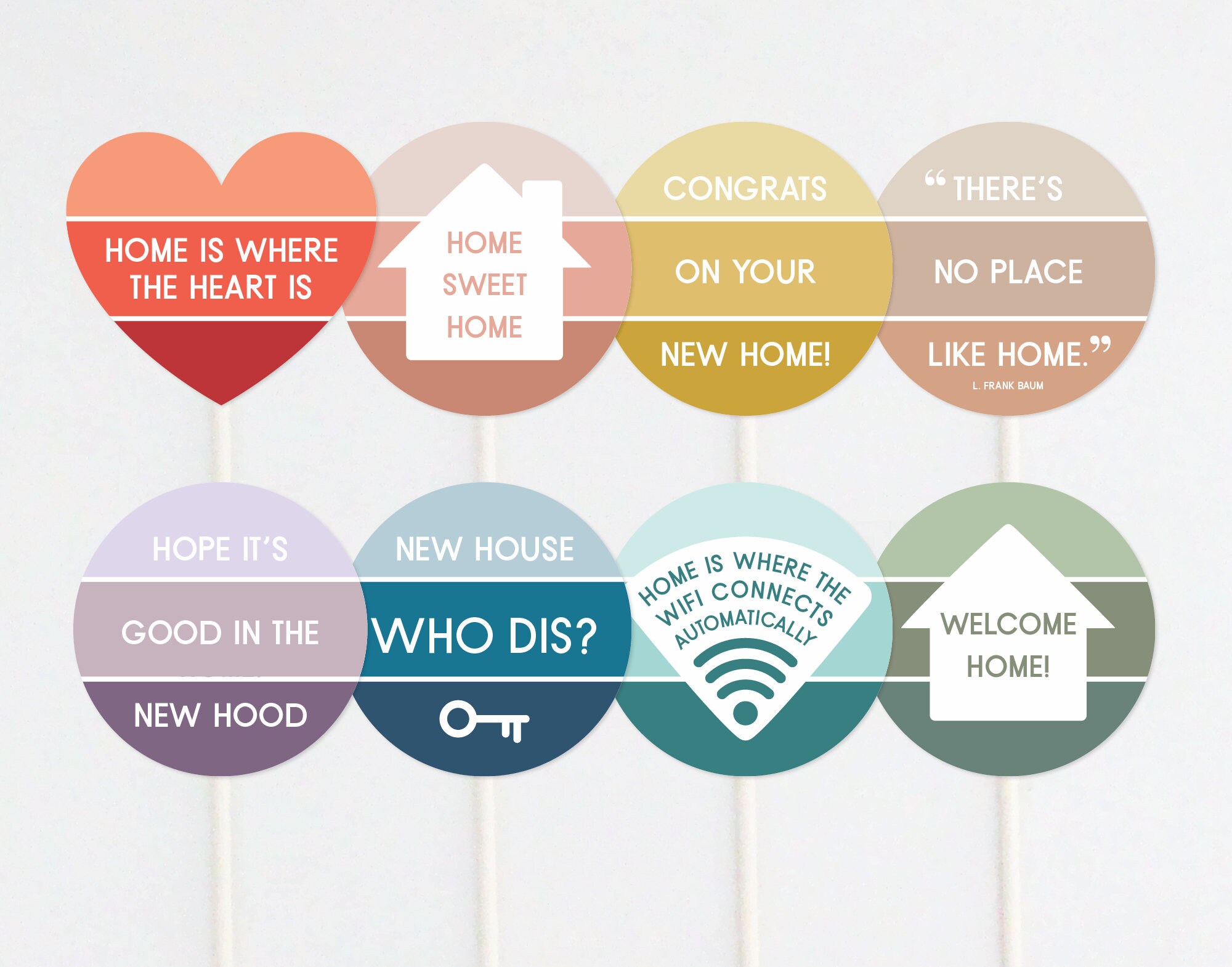 Housewarming Cupcake Toppers Housewarming Toppers | Etsy Australia