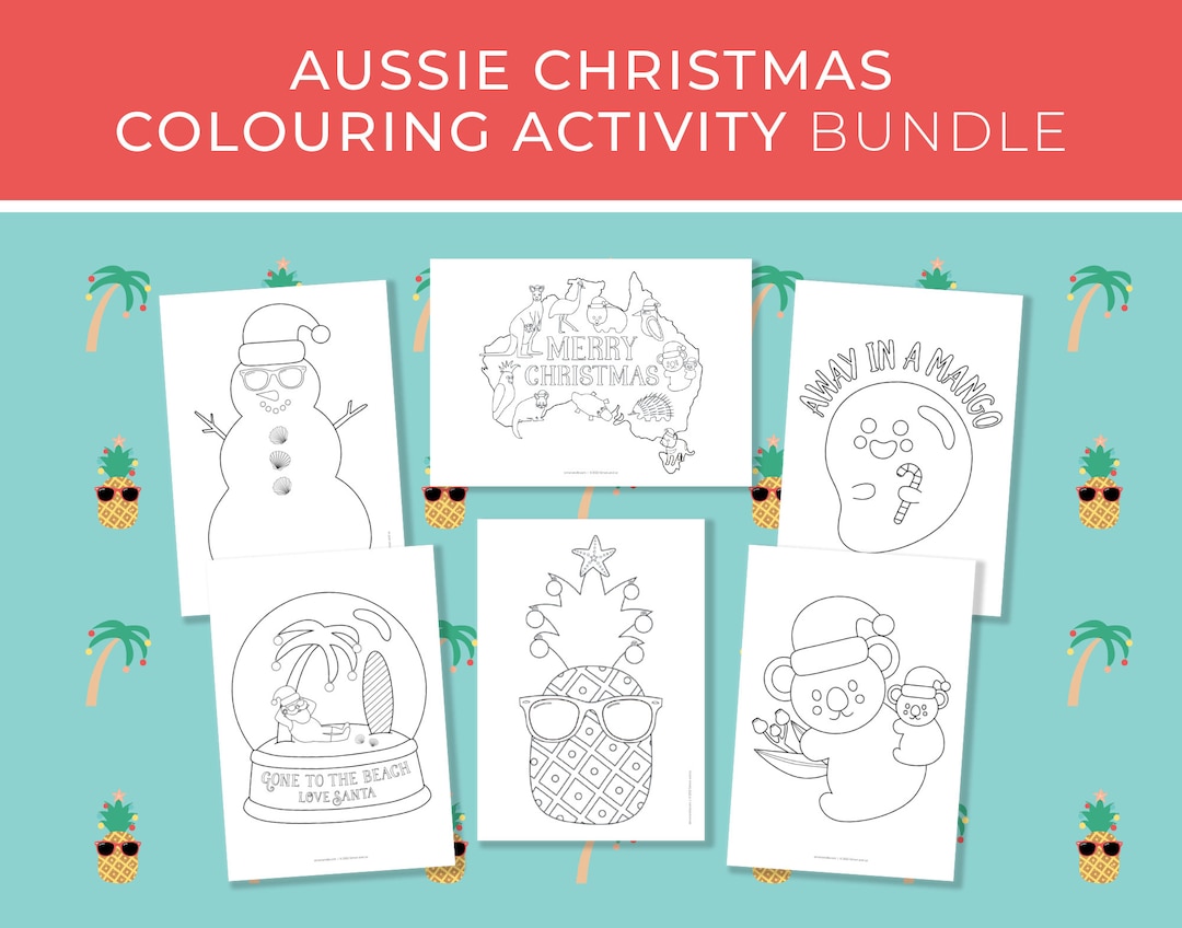 Aussie Christmas Colouring Activity, Australian Christmas Kids Activity ...