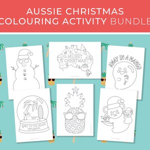 Aussie Christmas Colouring Activity, Australian Christmas Kids Activity ...