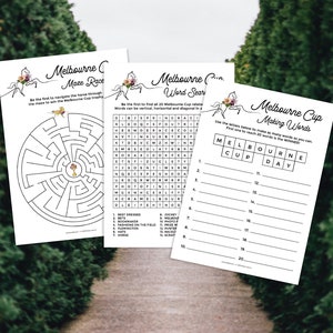 Melbourne Cup Games Bundle, Melbourne Cup Office Party Games, Derby ...