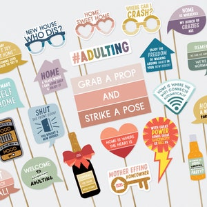 Housewarming Props, Printable, Housewarming Party Decoration Ideas ...
