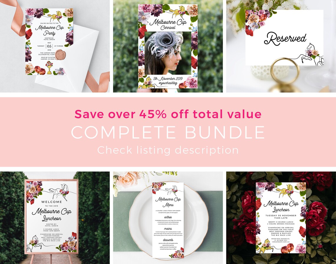 Melbourne Cup Welcome Sign Template, Melbourne Cup Poster, Luncheon ...