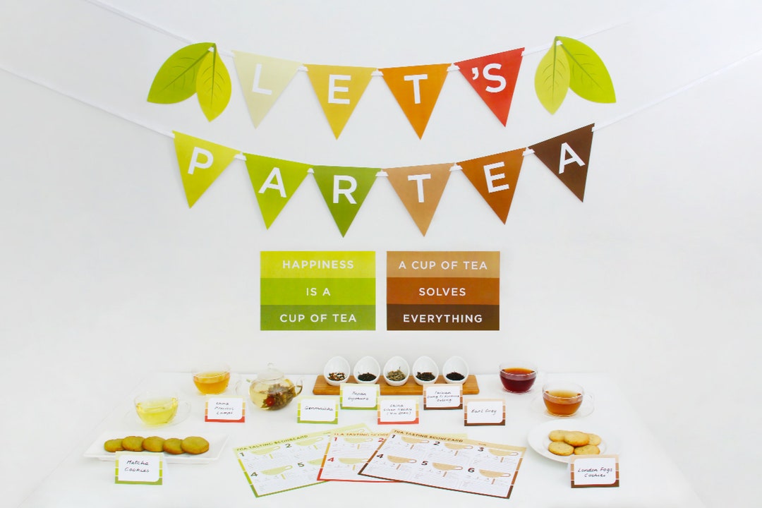Tea Tasting Party Decorations, Tea Sample, Tea Tasting Scorecards, Tea ...