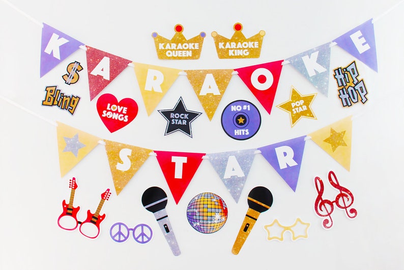 Karaoke Party Decorations, Karaoke Photo Booth Props, Karaoke Night ...