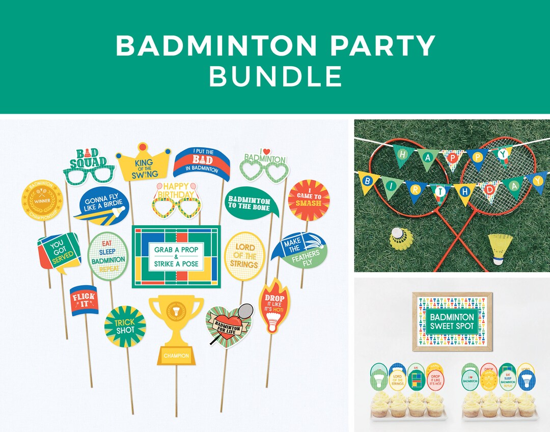 Badminton Birthday Decorations, Badminton Props, Party Decorations ...