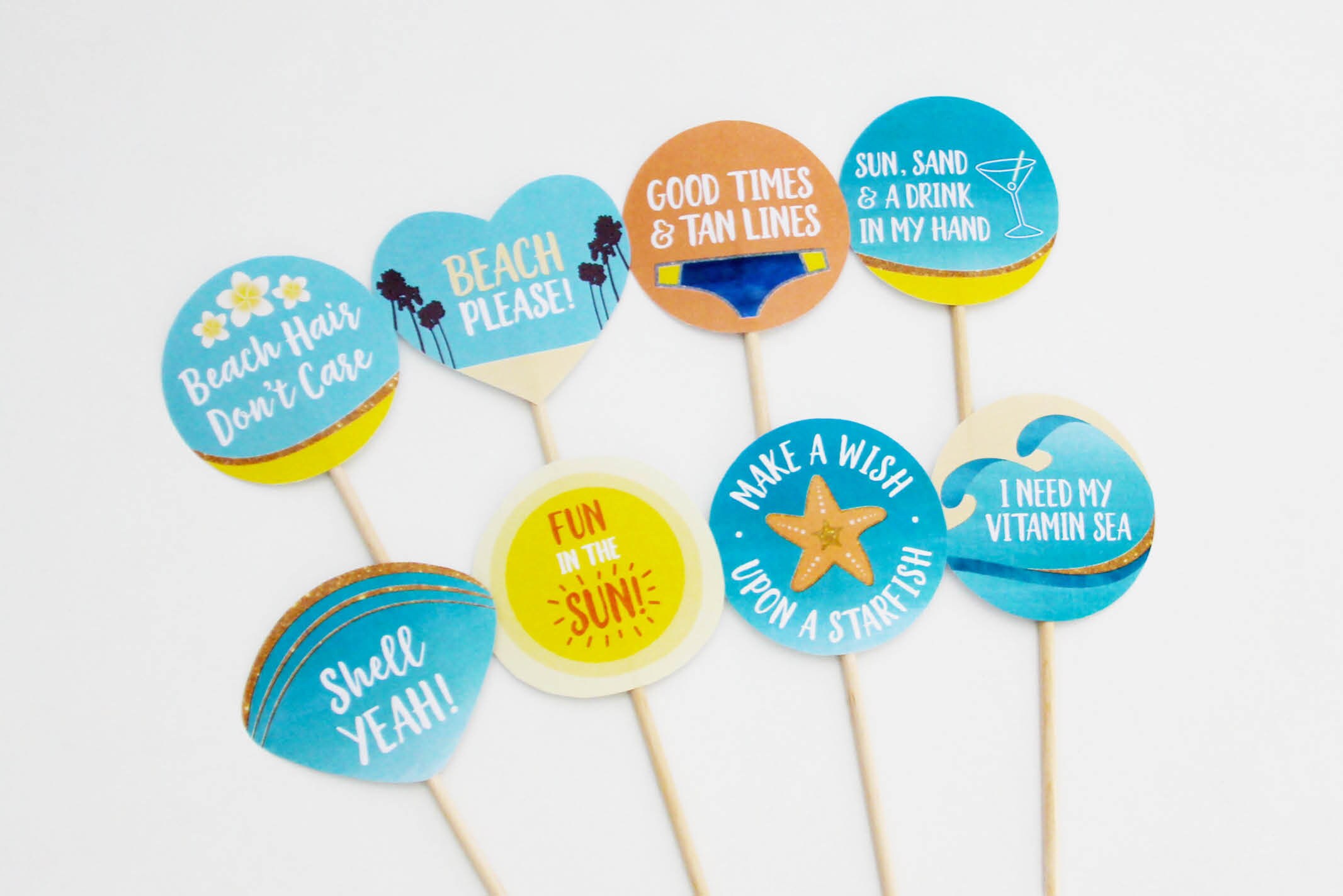 Beach Party Decorations, Beach Photo Booth Props, Summer Party ...