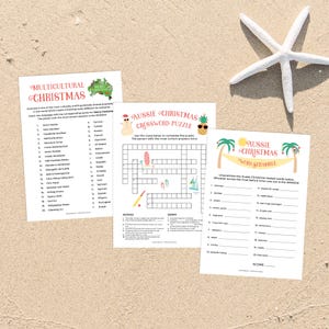 Aussie Christmas Party Games Bundle, Australian Christmas Activity ...
