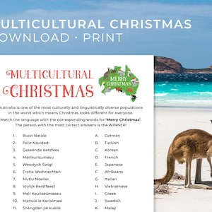 Multicultural Australian Christmas Party Game, Aussie Christmas ...