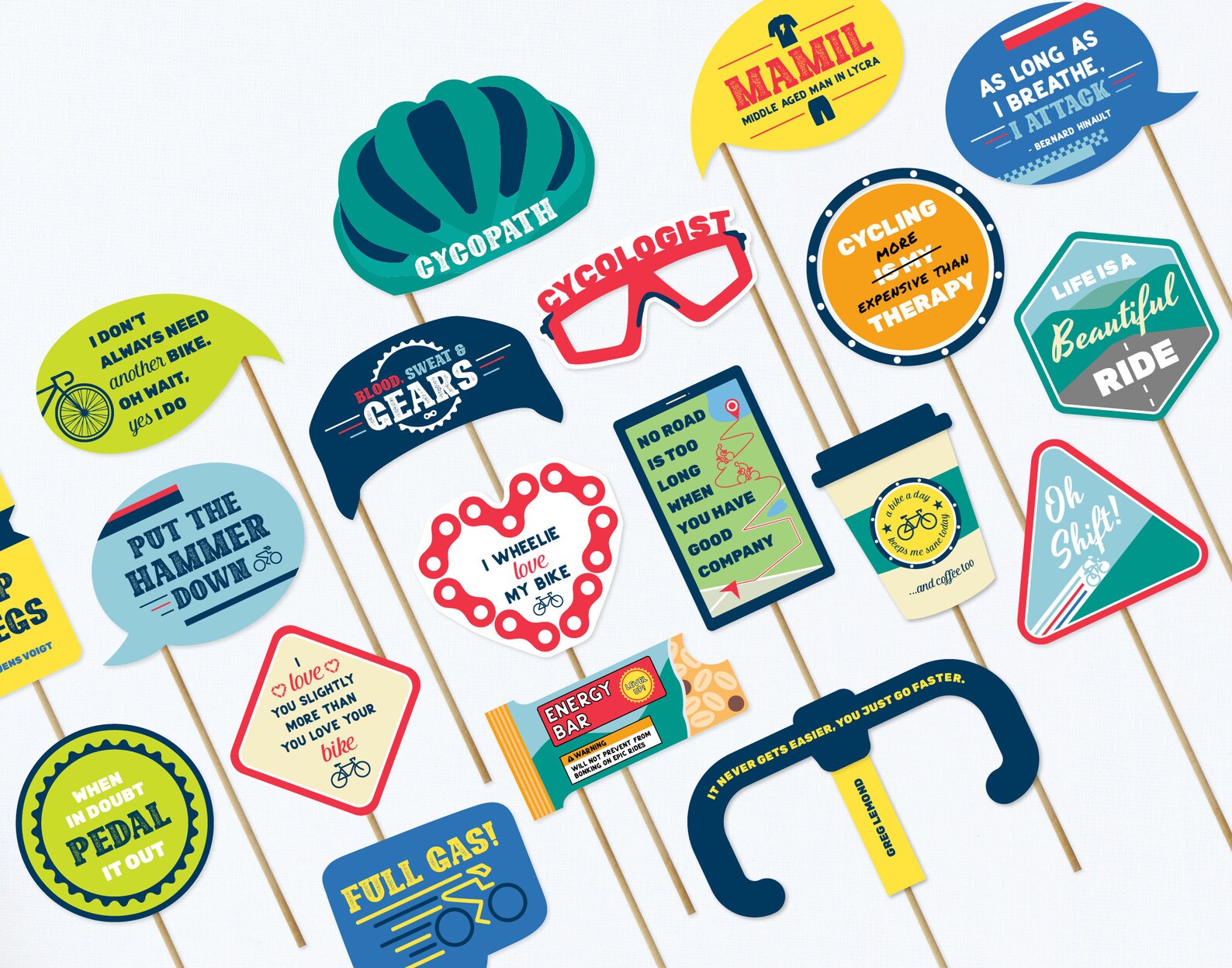 Cycling Birthday Decorations Mamil Cycling Props Cycling | Etsy