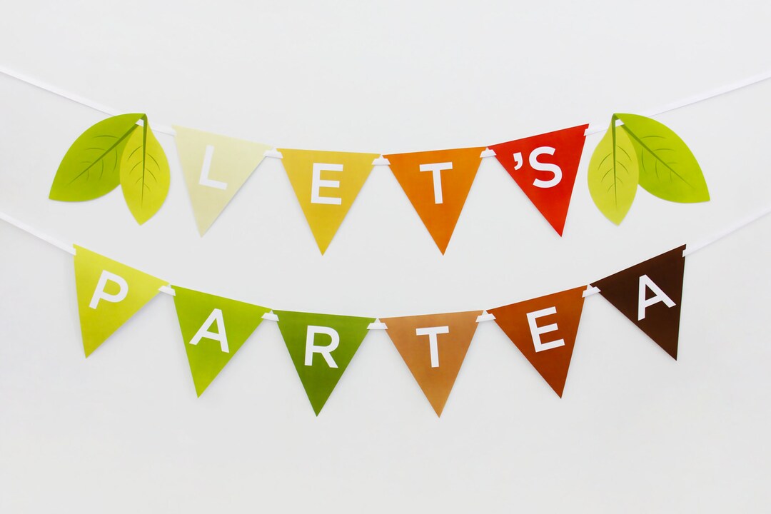 Tea Party Decorations, Tea Tasting Party, Tea Banner, Tea Buntings ...