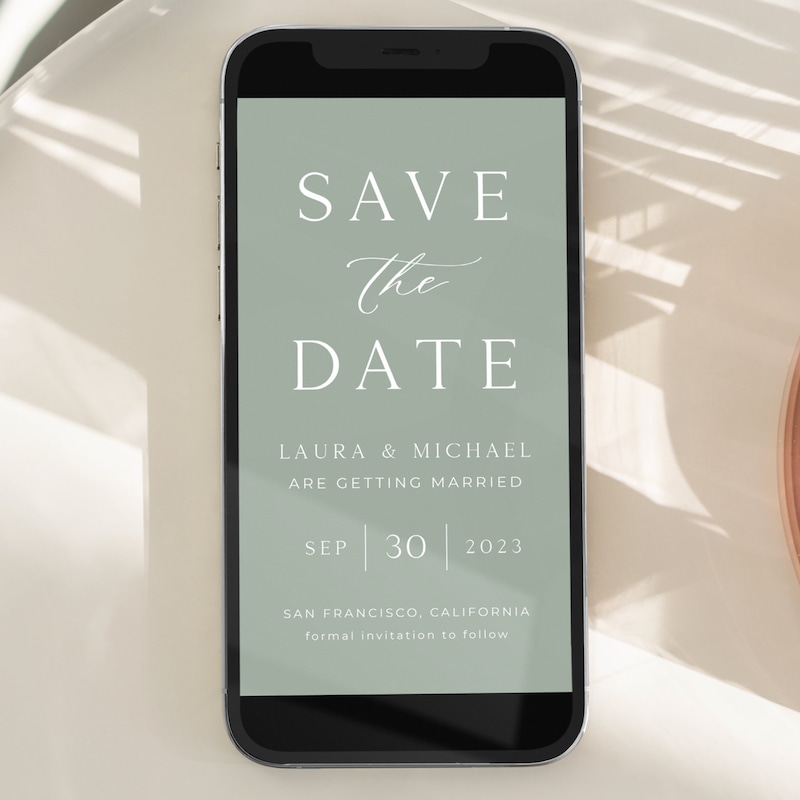 Sage Save the Date - Etsy