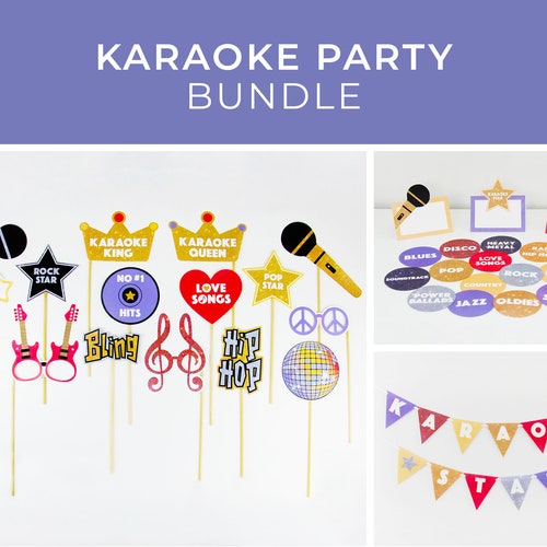 Karaoke Party Photo Booth Props Rock Star Pop Star Hip Hop - Etsy Canada