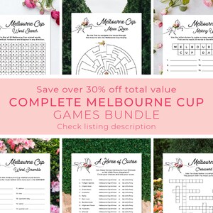 Melbourne Cup Party Games, Melbourne Cup Activities, Word Search, Horse ...