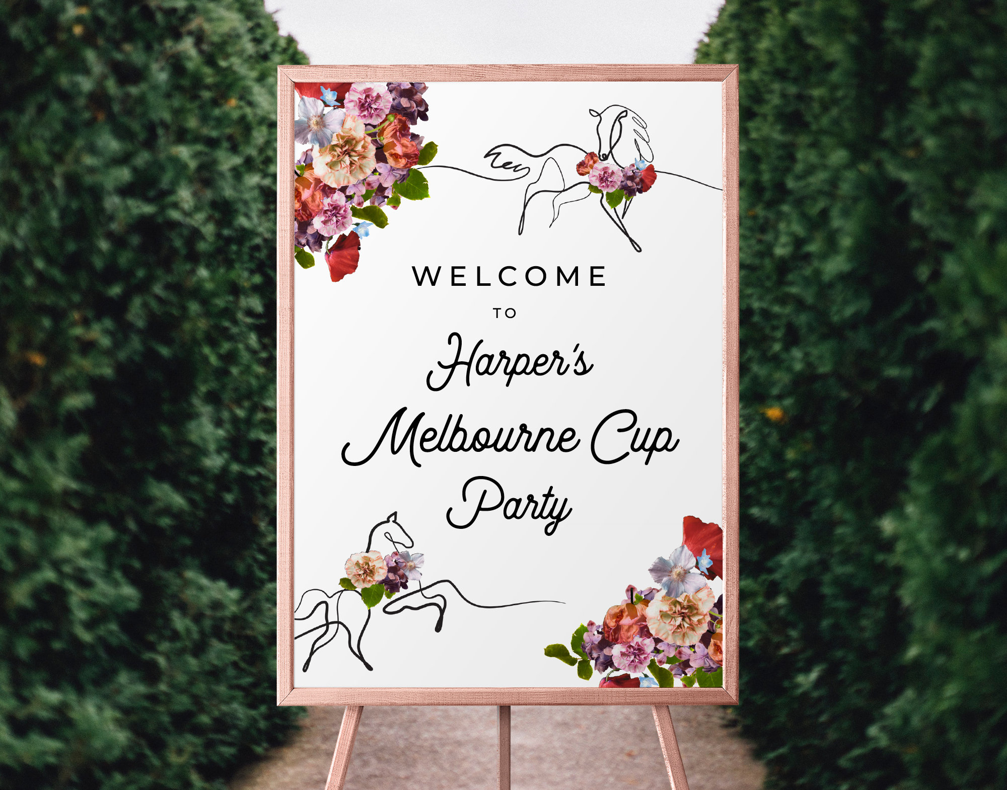 Melbourne Cup Party Welcome Sign Template Melbourne Cup - Etsy