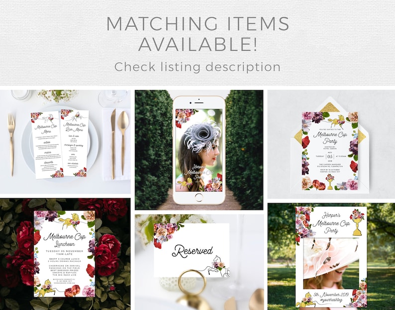 Melbourne Cup Table Number Template, Seating Card, Table Decor, Table ...