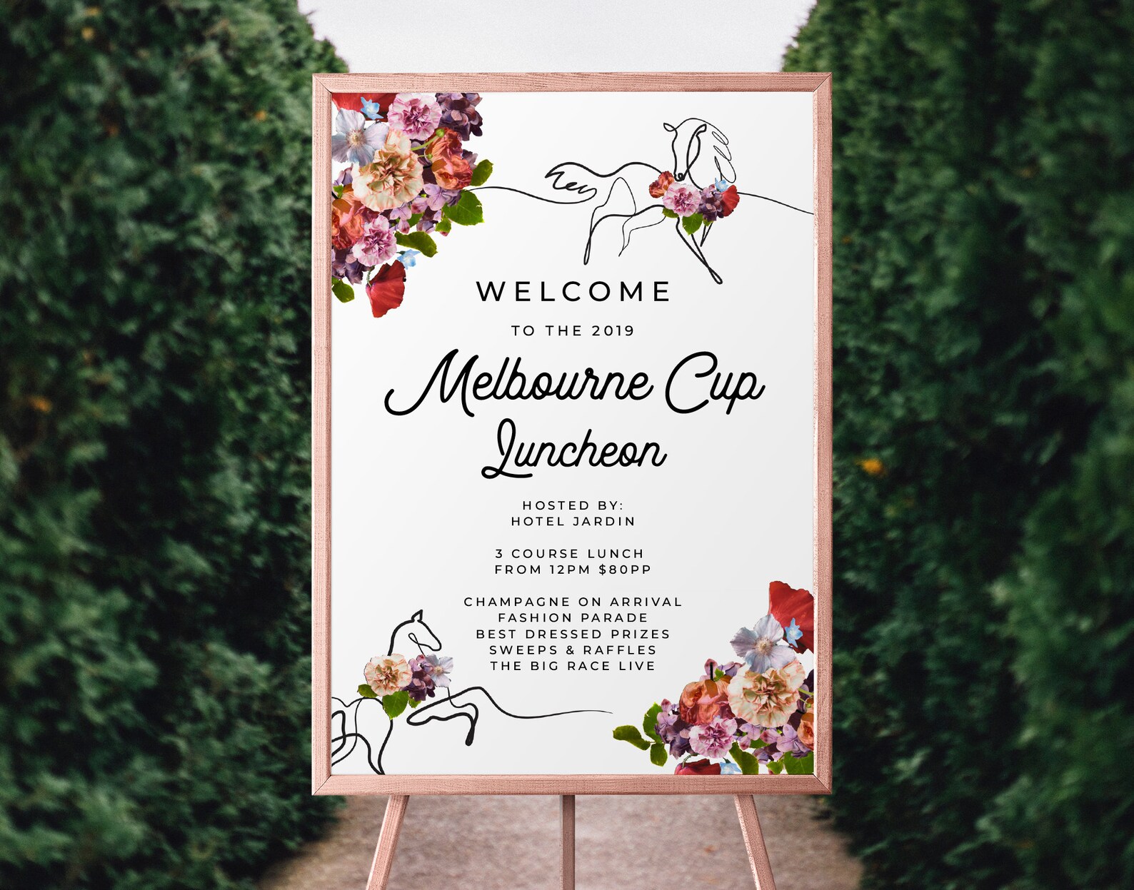 Melbourne Cup Welcome Sign Template, Melbourne Cup Poster, Luncheon ...