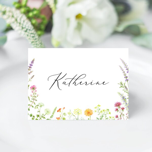 Flower Escort Cards - Etsy