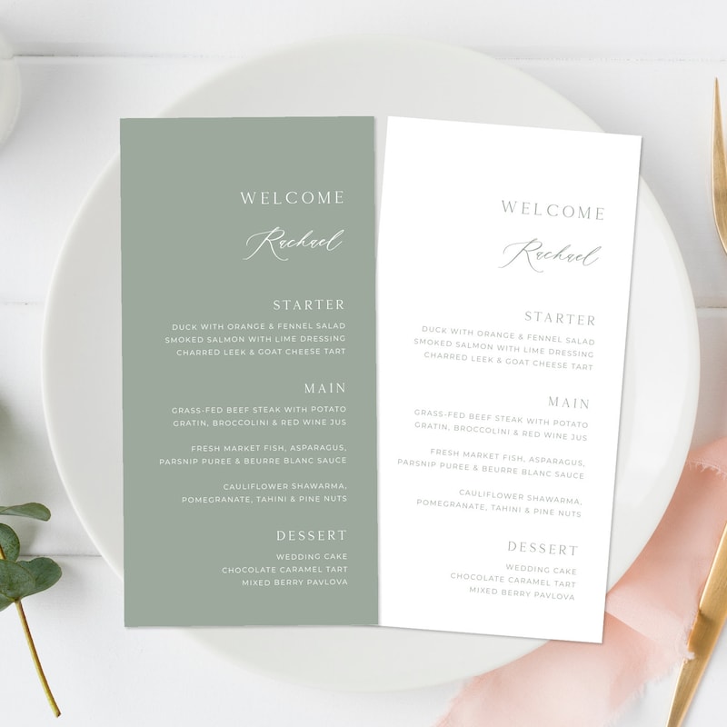 Menu Place Cards - Etsy