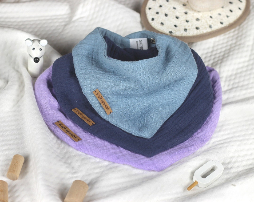 Musselintuch Baby blau lila, verschiedene Größen - Etsy.de