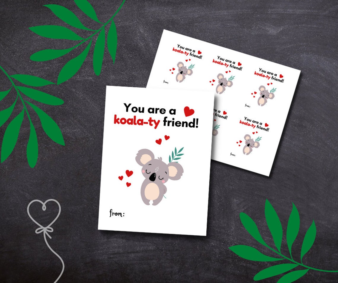 Koala Pun Valentines Day Cards Printable Funny Valentines Koala ...
