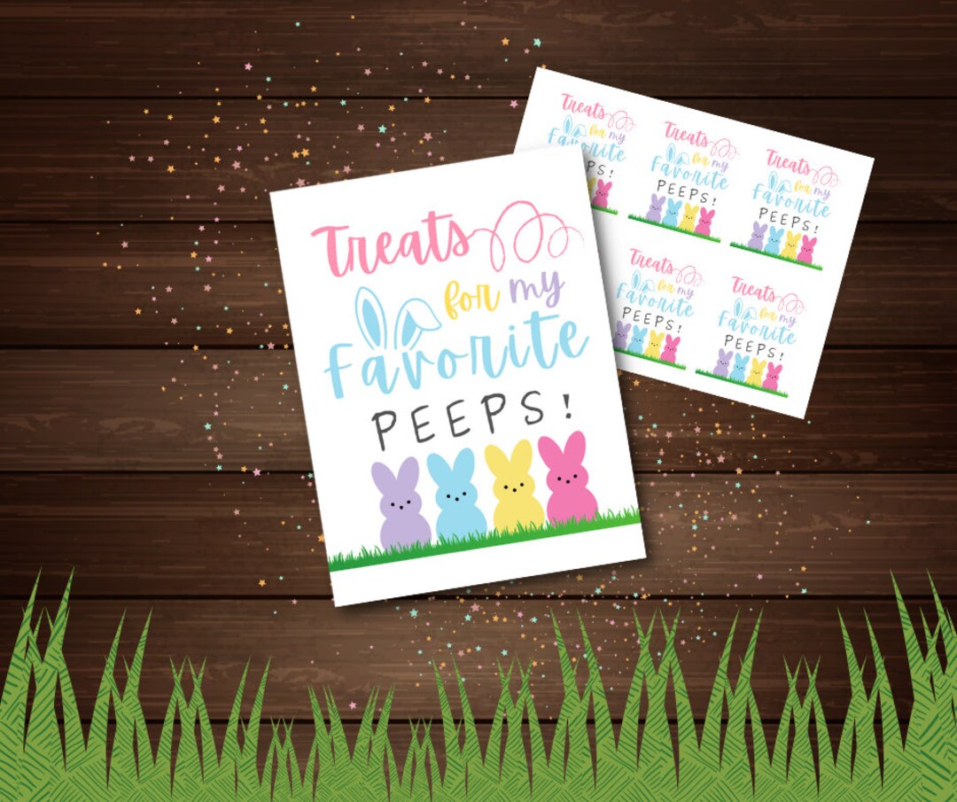 Easter Gift Tag Printable | Peeps Easter Printable | DIY Easter Gift ...