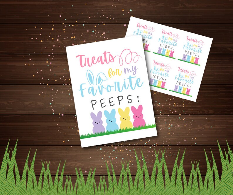 Easter Gift Tag Printable | Peeps Easter Printable | DIY Easter Gift ...