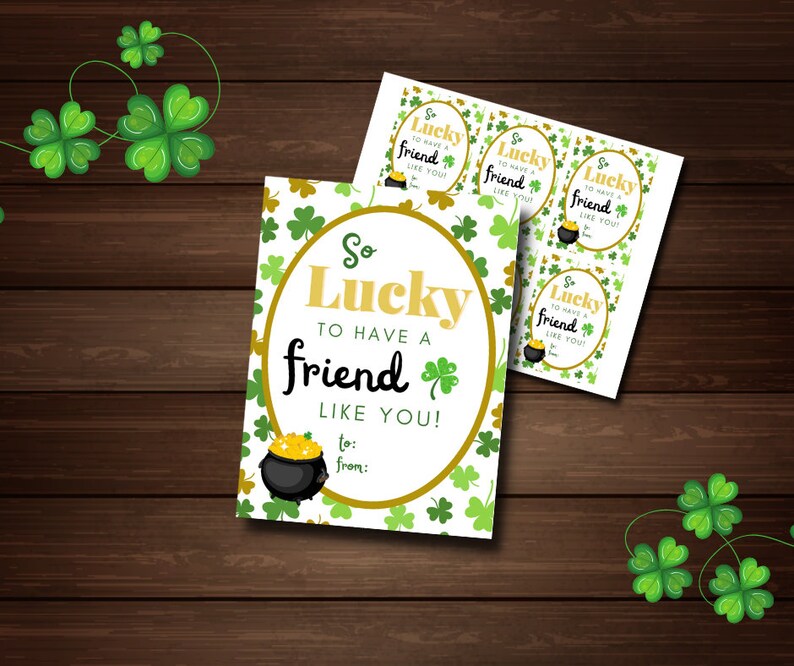 St. Patrick’s Day Gift Tag Printable | Lucky Shamrock Party Favor ...