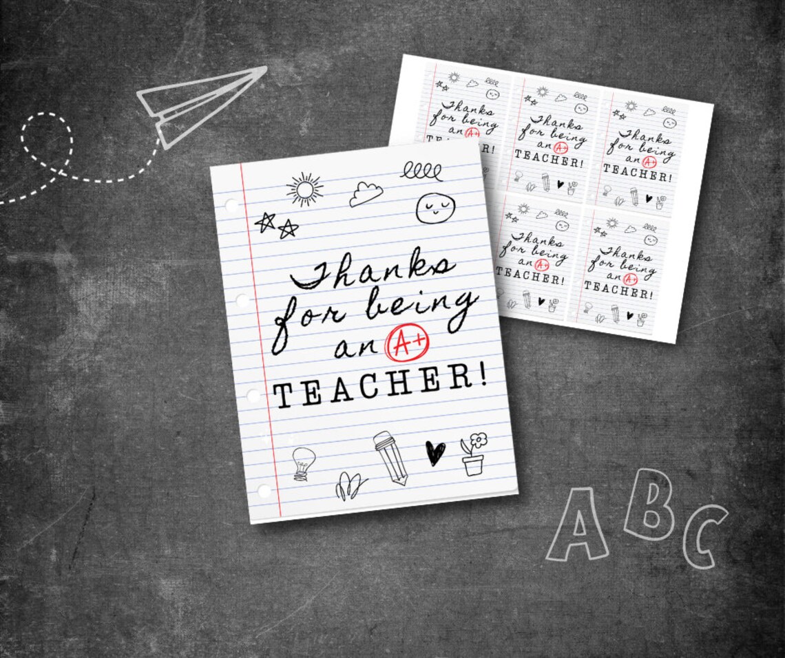 Teacher Appreciation Gift Tag Printable Best Teacher Printable DIY ...