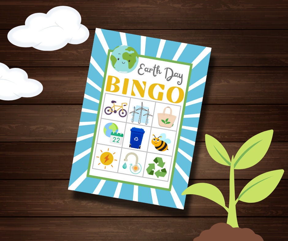 Earth Day Bingo Printable | Kids Picture Bingo | Earth Day Activity ...