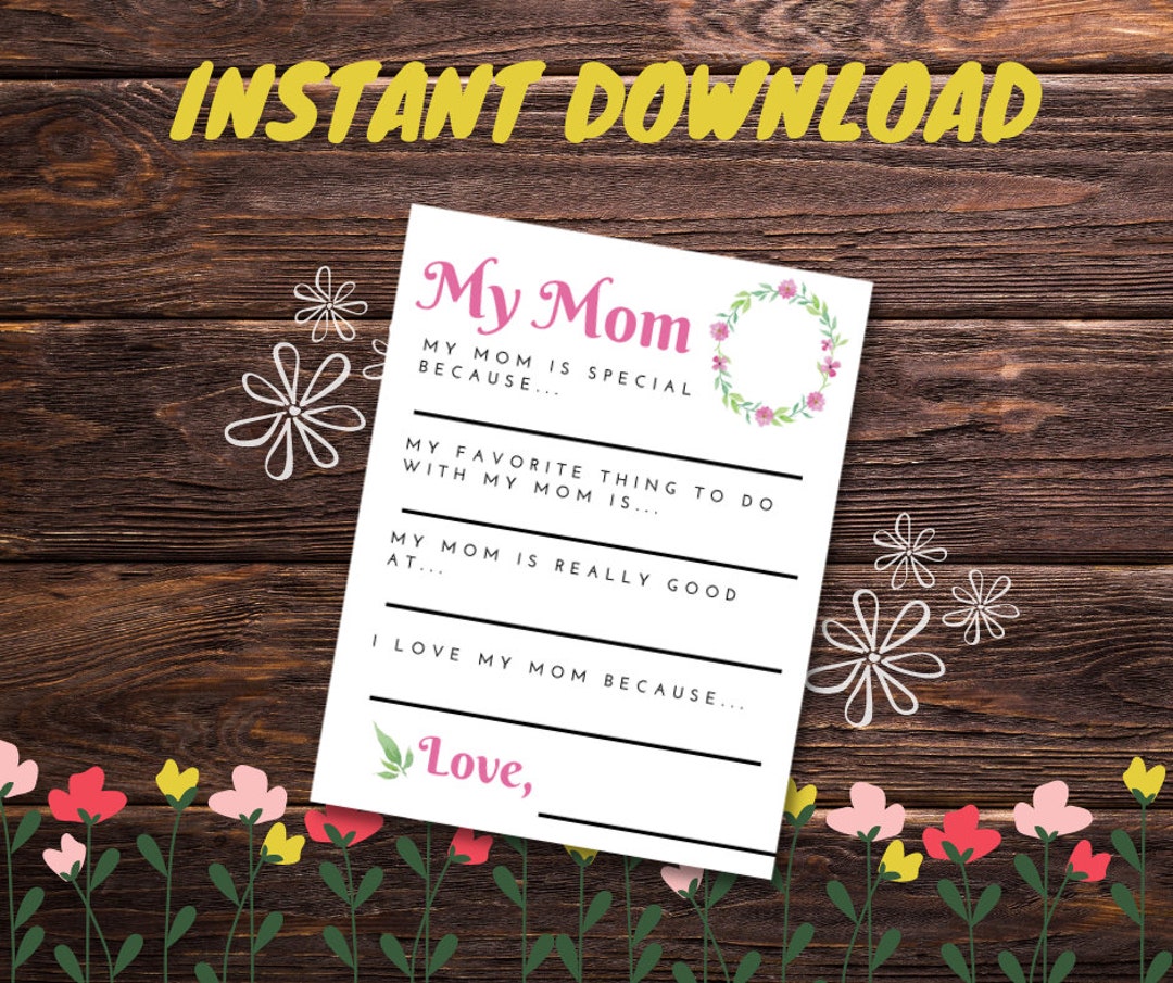 Mother’s Day Letter Printable | Mother’s Day Template Worksheet | Kids ...