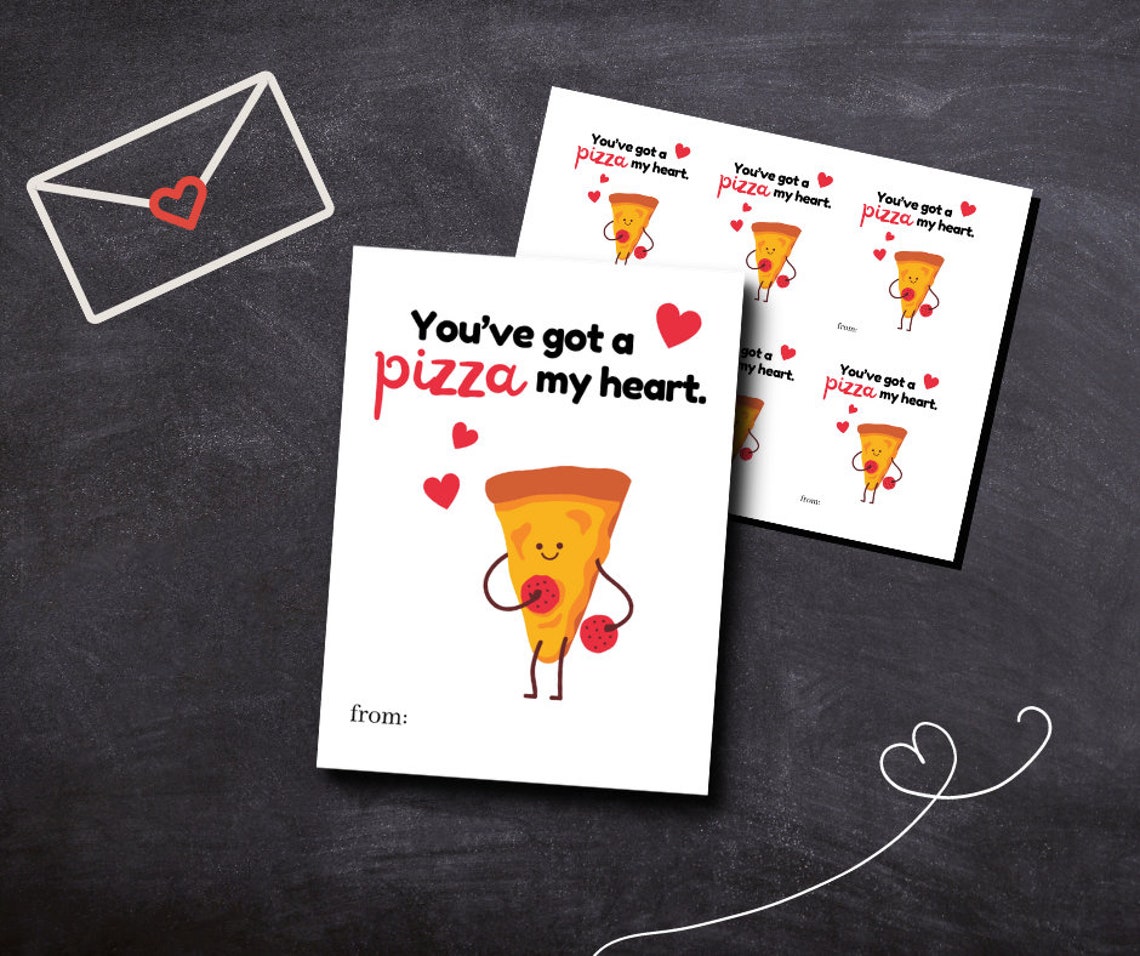 Pizza Valentine’s Day Cards Printable | Kids Valentines | Pizza My ...