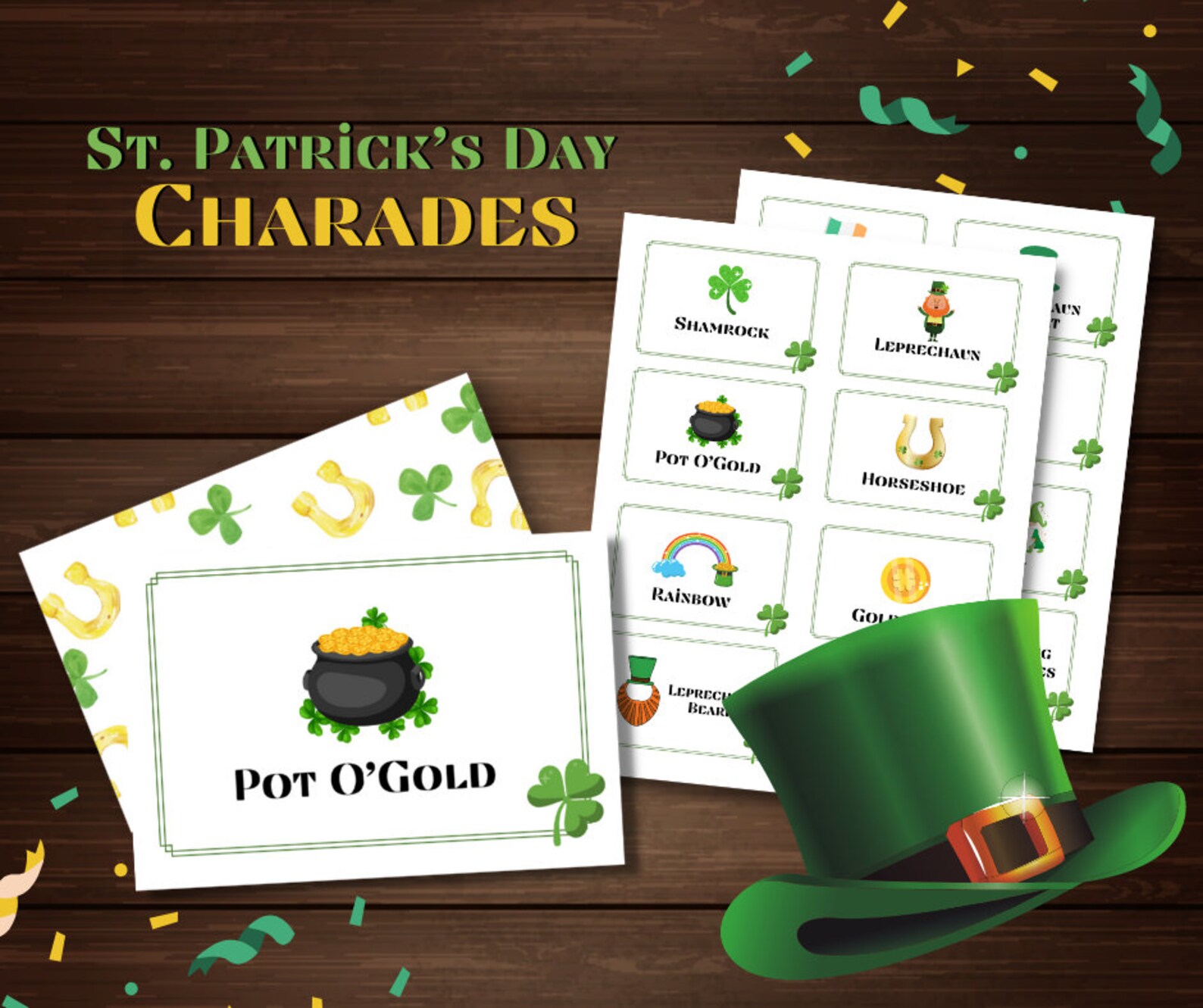 St. Patrick’s Day Charades Printable | Kids St. Patrick’s Day Activity ...