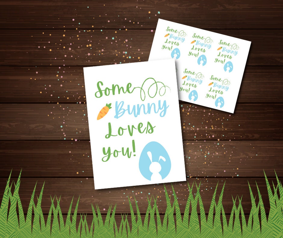Easter Gift Tag Printable | Some Bunny Easter Printable | DIY Easter ...