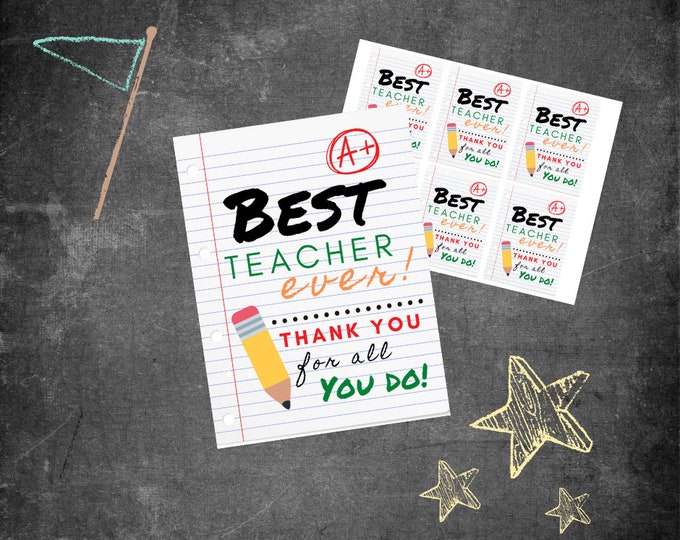TEACHER GIFT TAGS - You've Left a Permanent Mark on Me | Teacher Tag ...