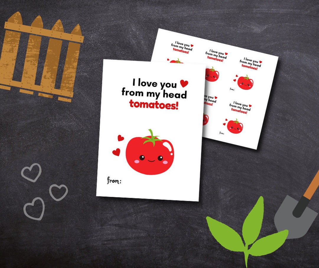 Tomato Pun Valentine’s Day Cards Printable | Funny Valentines | Tomato ...