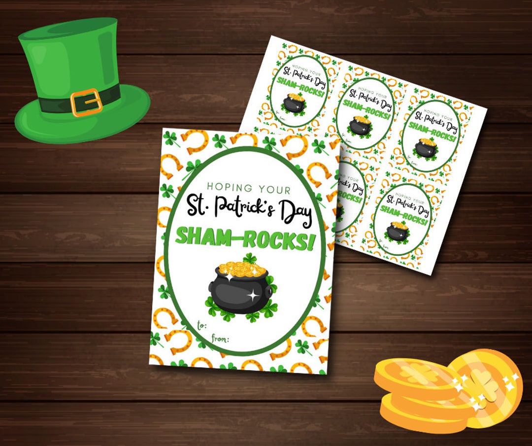 Sham-rocks Gift Tag Printable | St. Patrick’s Day Party Favor Printable ...